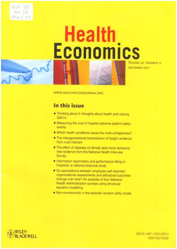 HEALTH ECONOMICS | Novedades Bibliográficas
