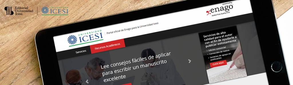 Firmamos convenio con Enago - Editorial Universidad Icesi